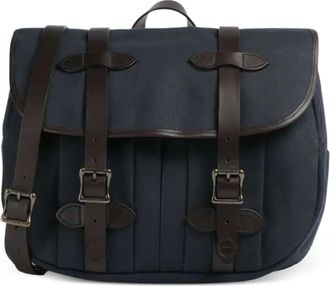 Filson medium buckled twill shoulder bag - Blau