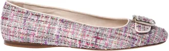 Baldinini Femme, Chaussures, Multicolore, Taille: 38 1/2 EU Ballerine en tweed multicolore