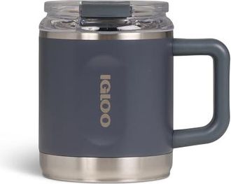 Igloo Coffee Mug - Mug isotherme en acier inoxydable 430 ml, anthracite, &eacute;tanche et double paroi. Parfait pour bureau, voyage et ext&eacute;rieur, maintient boisso
