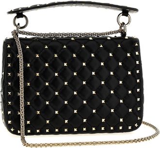 Valentino Garavani Rockstud Spike Shoulder Bag - Black