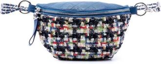 Chanel Sac banane Pre-owned en tweed et cuir - Femme - Pre-owned - Bleu - Taille: ONE Size