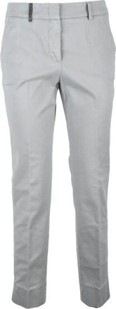 PESERICO Femme, Pantalons, Gris, Taille: 40 FR Pantalon en Coton et Soie