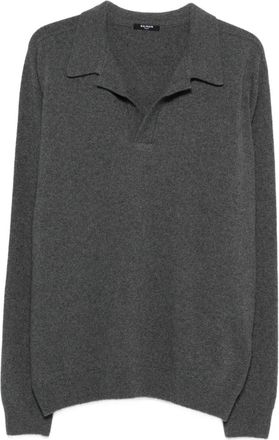 Balmain polo-collar sweater - Grau
