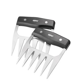 GEFU BBQ Fleischkrallen 2er-Set - Edelstahlkrallen zum Zerkleinern von Pulled Pork, Rind, Braten & Gefl&uuml;gel | Ergonomisch | Sp&uuml;lmaschinengeeignet