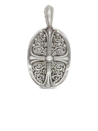 Chrome Hearts oval cross pendant - Argent