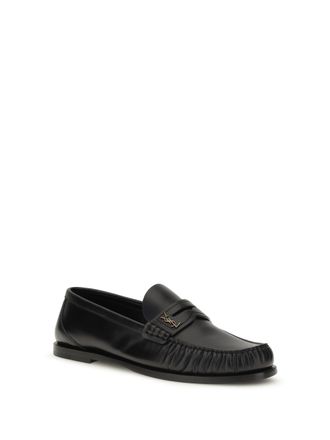 Saint Laurent Womens Laurent Loafers Nero