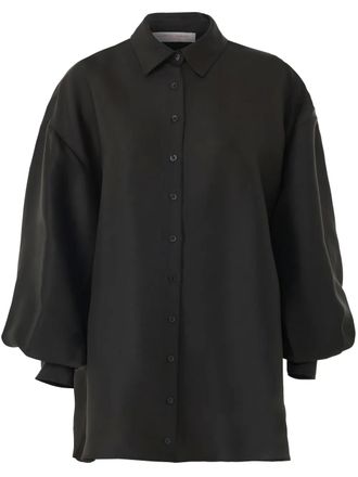 Carolina Herrera chemise &agrave; boutonni&egrave;re sur le devant - Noir