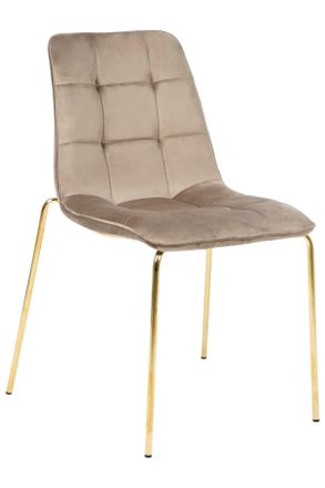 MID.YOU Mid.you Stuhl, Braun, Holz, Metall, Textil, Pappel, Sperrholz, Rundrohr, 57x83x60 cm, Esszimmer, St&uuml;hle, Esszimmerst&uuml;hle