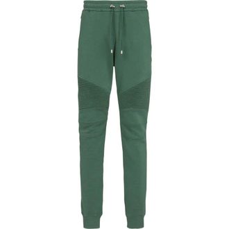 Balmain Gr&uuml;ne Gerippte Sweatpants Activewear - - Trousers - Herren - Gr&uuml;n - 2XL