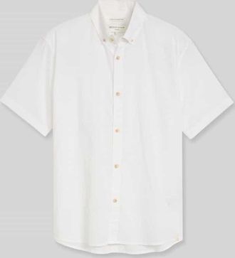 Tom Tailor Denim Relaxed Fit Freizeithemd aus Leinen-Baumwoll-Mix