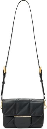 AllSaints Jupiter - Gesteppte Umhängetasche in Schwarz