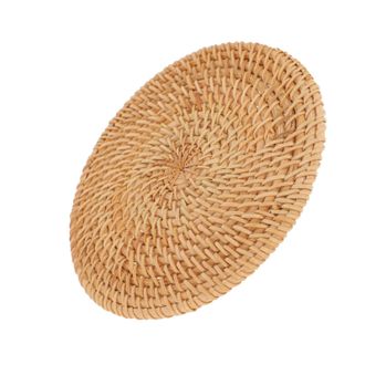 Valiclud Hoement Runder Gewebter Tischset Hitzebest&auml;ndig Platzsparend mit Isolierpad f&uuml;r Haushalt und Restaurant Leichter Dekorativer Tischmatte Schutz vor Hit