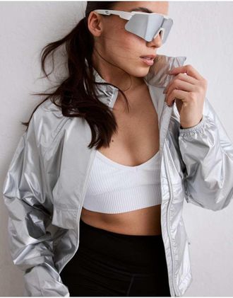 Aim'n Laufjacke in Metallic-Silber