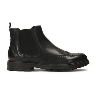 Kazar Schwarze Leder-Chelsea-Boots mit Durchbruchverzierung - - Shoes - Herren - Schwarzk - 41 EU