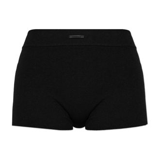 Fear of God Femme, Shorts, Noir, Taille: 36 FR Logo Patch Shorts