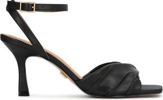 Kazar Femme, Chaussures, Noir, Taille: 35 EU Sandales &agrave; Talons Aiguilles en Cuir avec Brides Relev&eacute;es