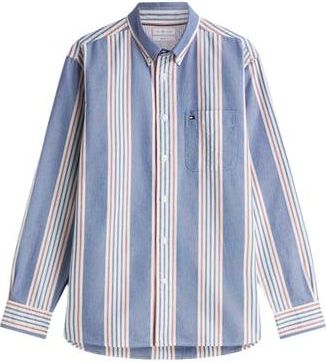 Tommy Hilfiger Chemise droite &agrave; rayures en coton