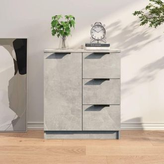 vidaXL Buffet Gris b&eacute;ton 60x30x70 cm Bois ding&eacute;nierie Vidaxl