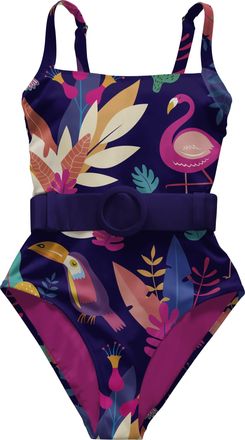 Averie Womens Swimsuit Rayne Belted One-Piece XS-3XL Recycled Fabric