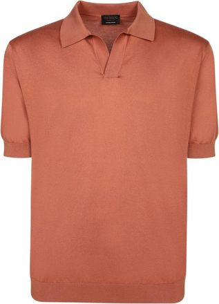 Dell'Oglio Homme, Tops, Orange, Taille: M Polos