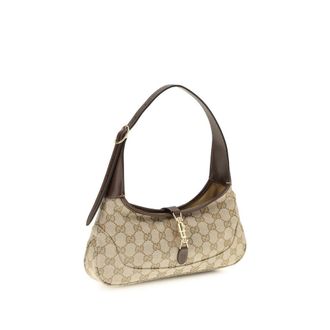 Gucci Womens Beige Fabric Shoulder Bag