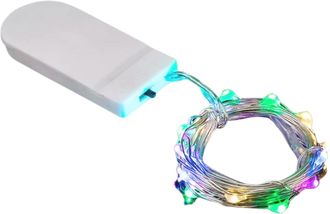 Generic Lichterkette mit Batterien, Kupfer, Sterne, Lichter, 1 m, Dekoration, Atmosph&auml;re, 10 bunte LEDs, Innendekoration f&uuml;r Weihnachten, Neujahr, Geburtstag