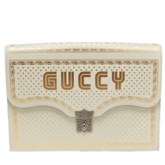 Gucci Pre-owned Cuir pochettes-minaudieres - Femme - Pre-owned - Beige - Taille: ONE Size