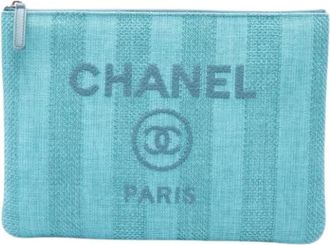 Chanel Pre-owned Tissu sacs-chanel - Femme - Pre-owned - Bleu - Taille: ONE Size