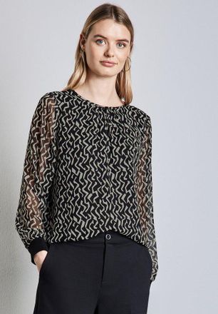 Street One Chiffonbluse mit Elastiksaum