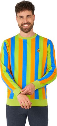 OppoSuits Herren Sesamstra&szlig;e Pullover - Offizieller Bert Pullover - Slim Fit - Pullover Sweatshirt - Multicolor - Langarm - Rundhalsausschnitt