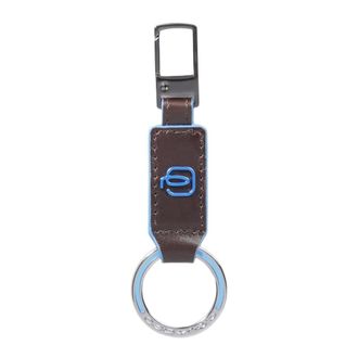 Piquadro Porte-cl&eacute;s mousqueton en cuir - unisex - Accessoires - Brun - Taille: ONE Size