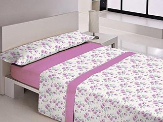 Gale Hayman Style Casa Campo Dalida Bettw&auml;sche-Set, Baumwolle-Polyester, Violett, 190 x 105 x 3 cm