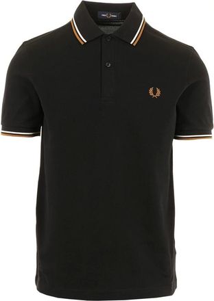 Fred Perry Homme, Tops, Noir, Taille: S Polo &agrave; double liser&eacute;