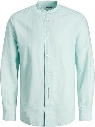 Jack & Jones Jjesummer Linen T-Shirt Ls Sn Chemise à Manches Longues, Soothing Sea, L Homme