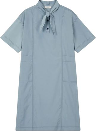 STUDIO TOMBOY robe-chemise à col pointu - Bleu