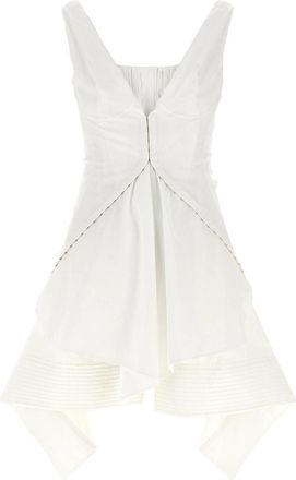 Alexander McQueen Robe Courte - Blanc
