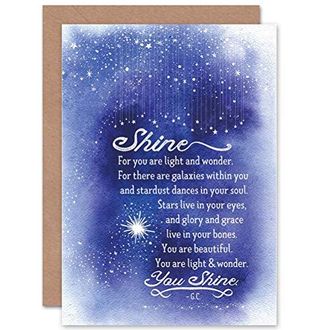 Wee Blue Coo Shine Ren Liebessterne Geburtstagskarte