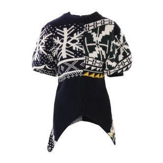 sacai Damen, Strickwaren, Blau, MGr&ouml;&szlig;e