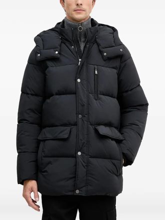 Trussardi manteau à capuche matelassée - Noir