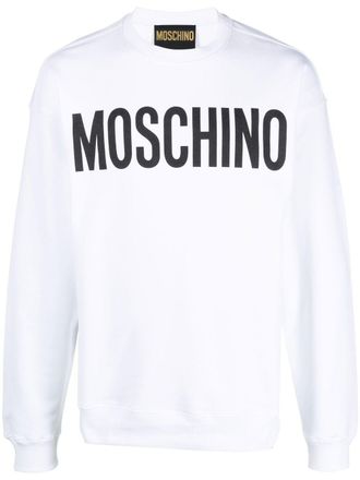 Moschino Sweatshirt mit Logo-Print - Wei&szlig;