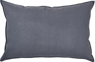 Broste Copenhagen Broste Copenhagen Kissenhülle Kissenbezug Uni OVERLOCK 40 x 60 cm Flint Stone Blau