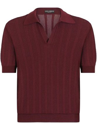 Dolce & Gabbana polo en maille - Rouge