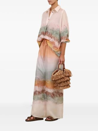 Zimmermann Womens Zim Daylight Relaxed Pant Tie Dye Ss26 W