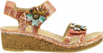 Laura Vita Damen FACRAHO 01 Peeptoe Sandalen, Braun (Camel Camel)