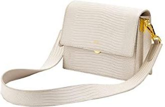 JW PEI Mini Flap Sac bandoulière pour femme - Ivoire Effet Lézard