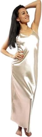 DKaren Iga robe de haute qualit&eacute; en satin &eacute;cru, Satin &eacute;cru, M