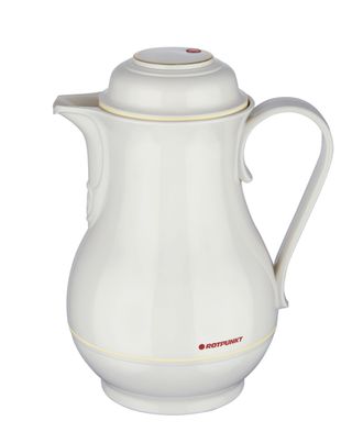 Rotpunkt Isolierkanne 830 CHRISTA 1,2 l | Zweifunktions-Drehverschluss | BPA-frei - gesundes trinken | Made in Germany | Warm + Kalthaltung | Glaseinsatz (ivor