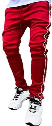 ORANDESIGNE Homme Pantalon Cargo Sport Jogging Pantalon Réfléchissant Jogger Slim Fit Décontractée Multi Poches Ceinture Élastique Casual Activewear Long Pants B 