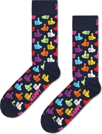 Happy Socks lustige Thumbs Up Socken - farbenfrohe Baumwollsocken für Männer und Frauen