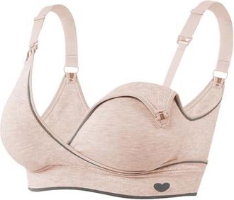 Generic Soutien-gorge de grossesse pour femme - Sous-v&ecirc;tements avant et apr&egrave;s lallaitement - Sans coutures en acier, beige, 70
